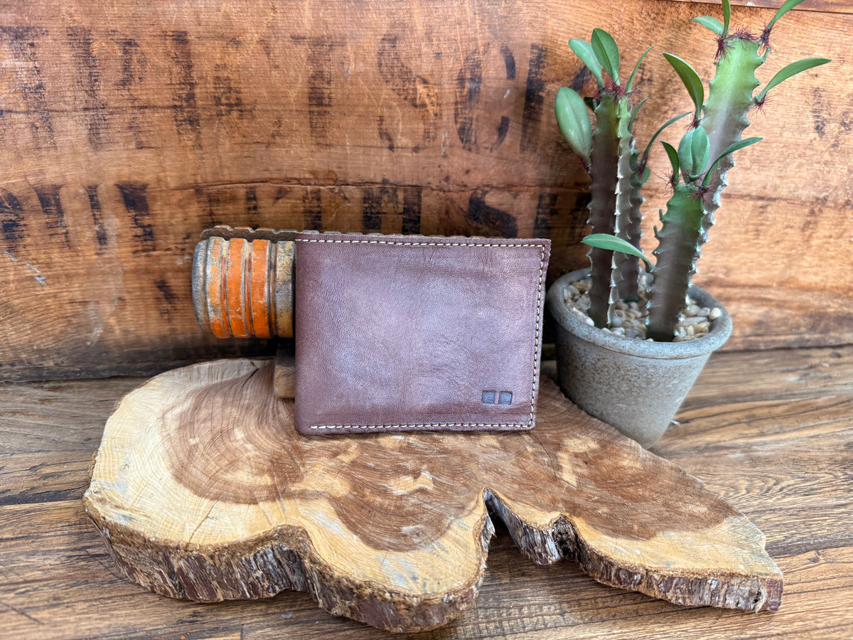Amidala Teak Rustic Wallet - Bed Stu – Seven Songbirds Boutique