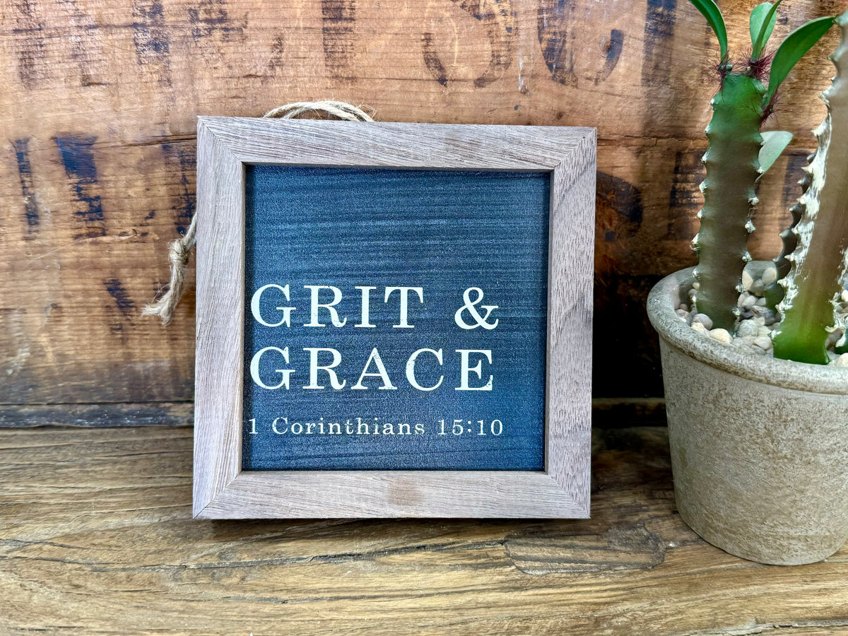 Grit And Grace 1 Corinthians 15 10 Art – Seven Songbirds Boutique